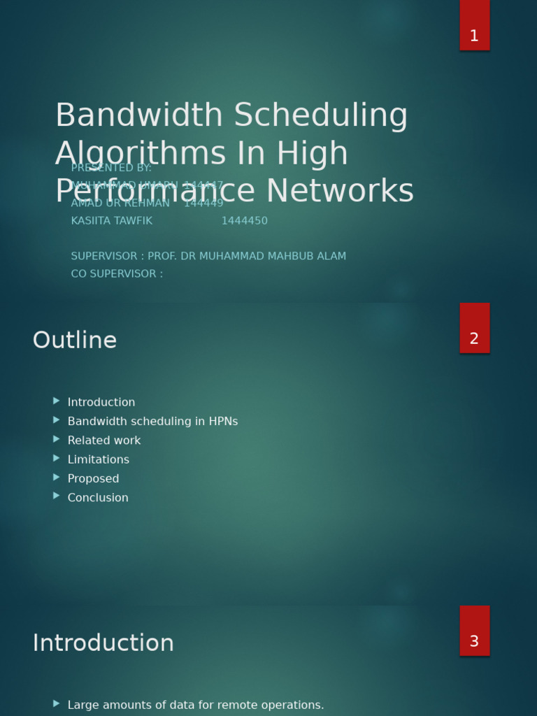 Bandwidth Scheduling in High Perormance Networks 2 | PDF | Bandwidth (Computing) | Computer Network