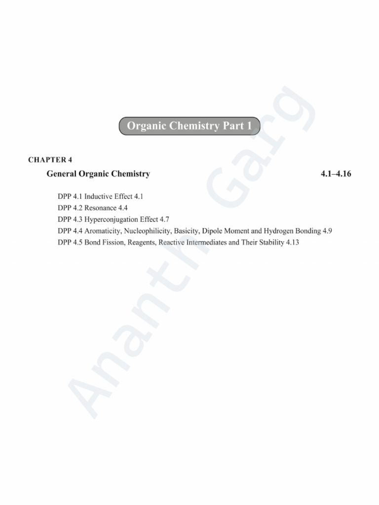 General Organic Chemistry DPP | PDF