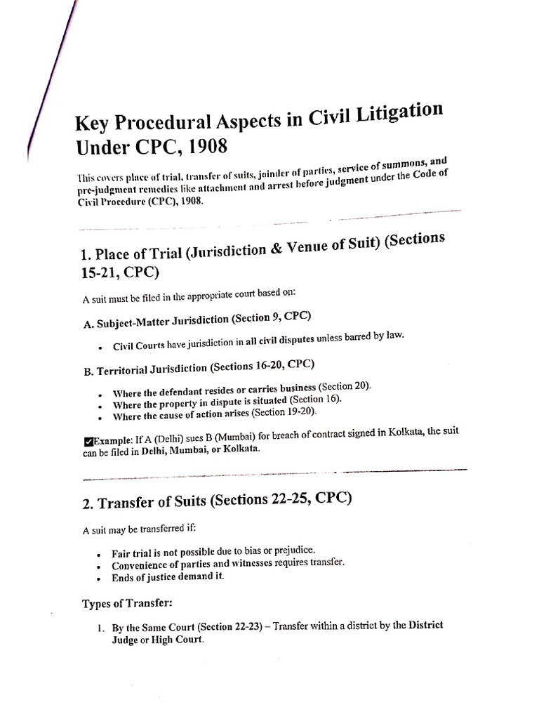 CPC Short Notes | PDF