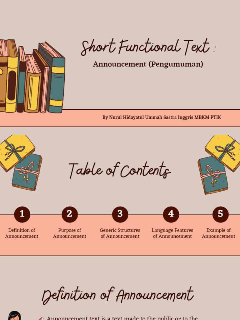 Materi 2 Announcement Pdf Grammar Languages