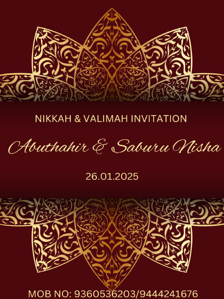 Nikkah Invitation | PDF