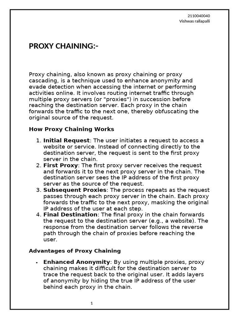 Understanding Proxy Chaining Techniques | PDF | Proxy Server | Computer Security