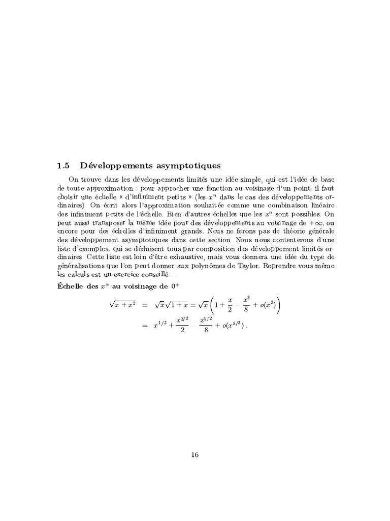 3 Développements Limités Cours Et Exercices Et TD Corrigés Analyse 3 | PDF