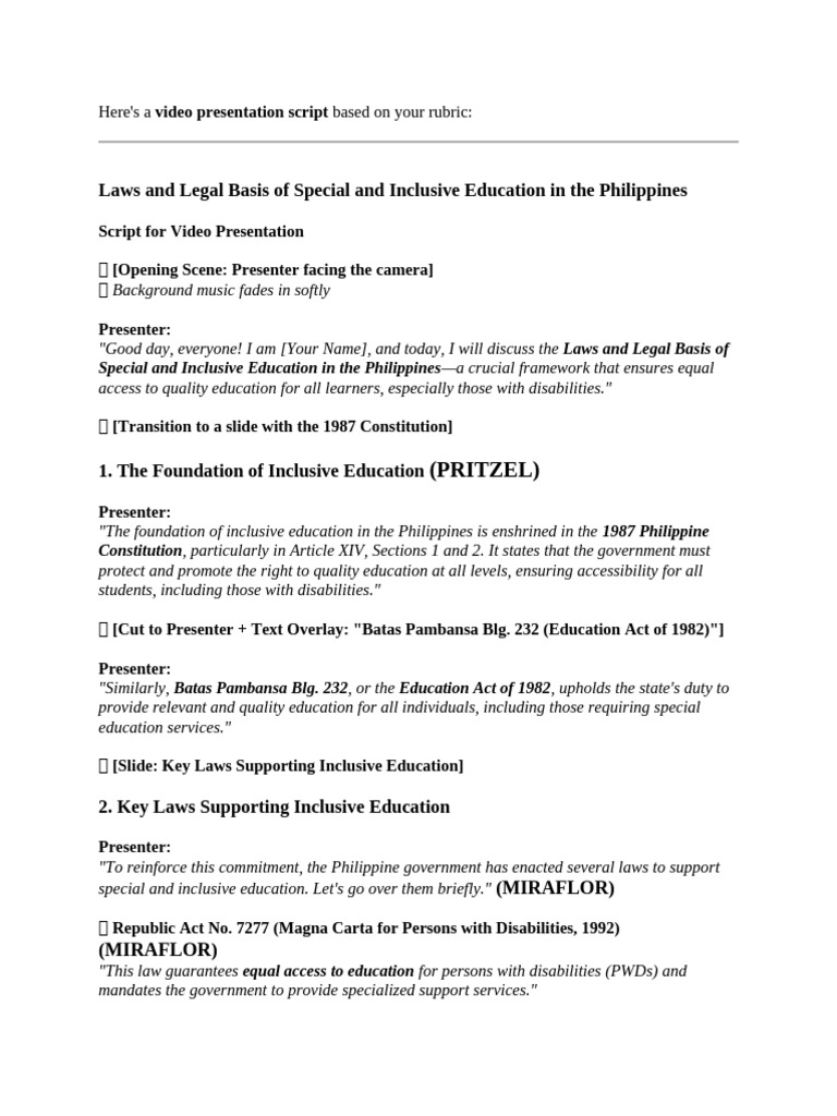 Lawws and Legal Bases | PDF | Inclusion (Education) | Disability