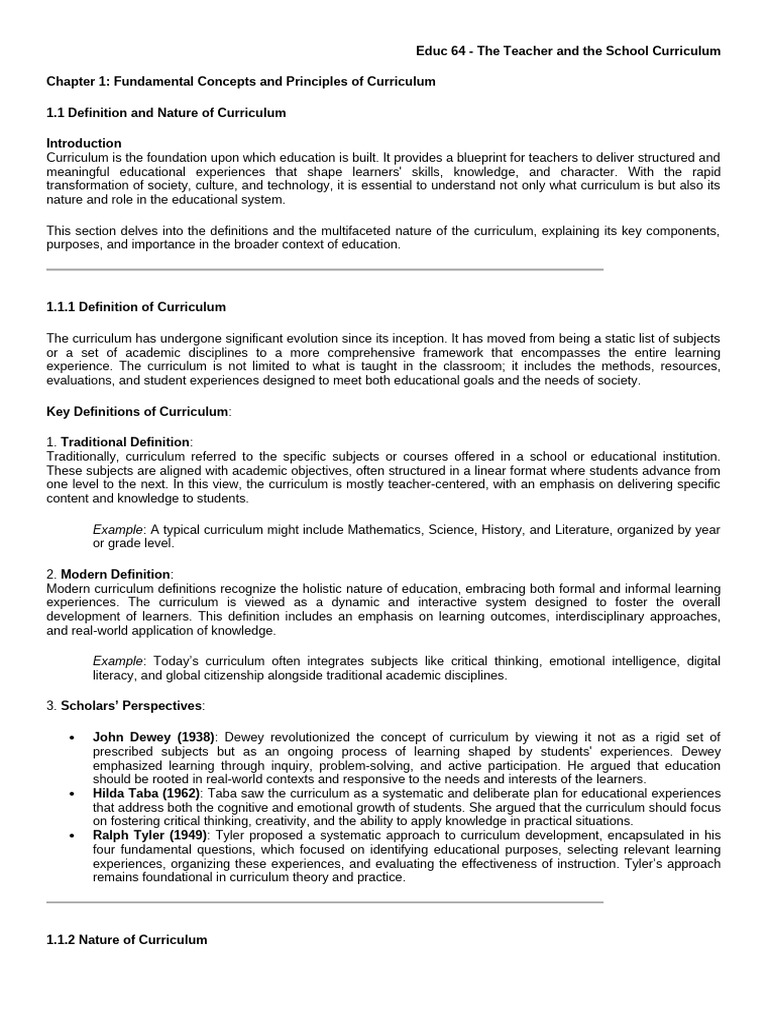 Educ 64 Chapter 1 3 Handouts | PDF | Curriculum | Educational Assessment
