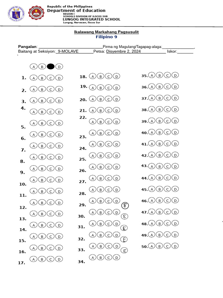 Bubble-Answer-Sheet-PDF-Template | PDF