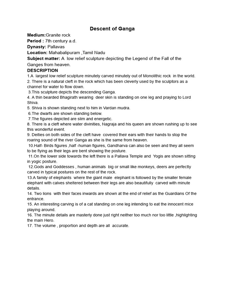 Descent of Ganga | PDF