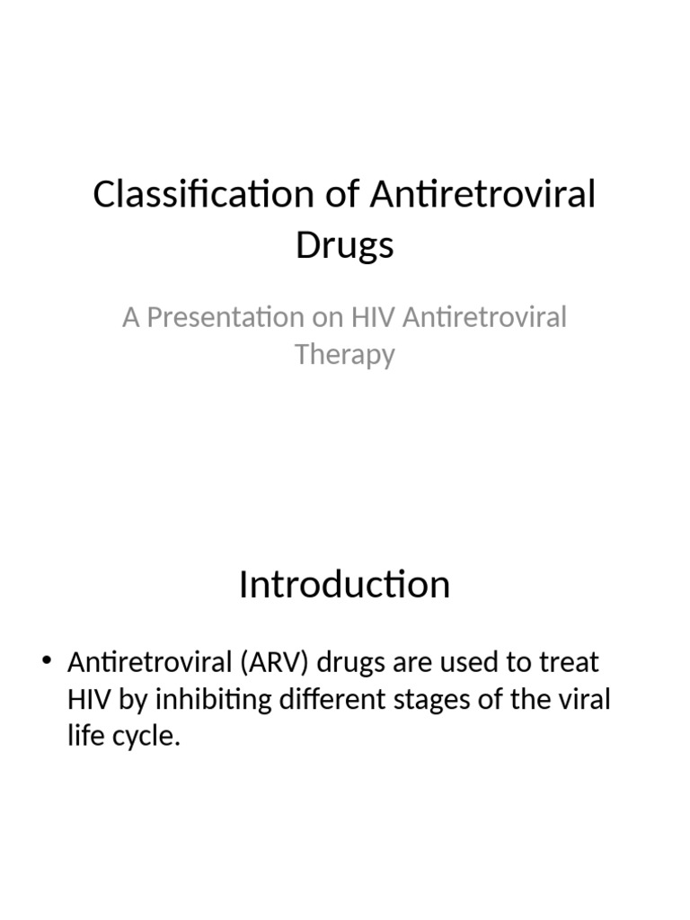 Antiretroviral Classification | PDF