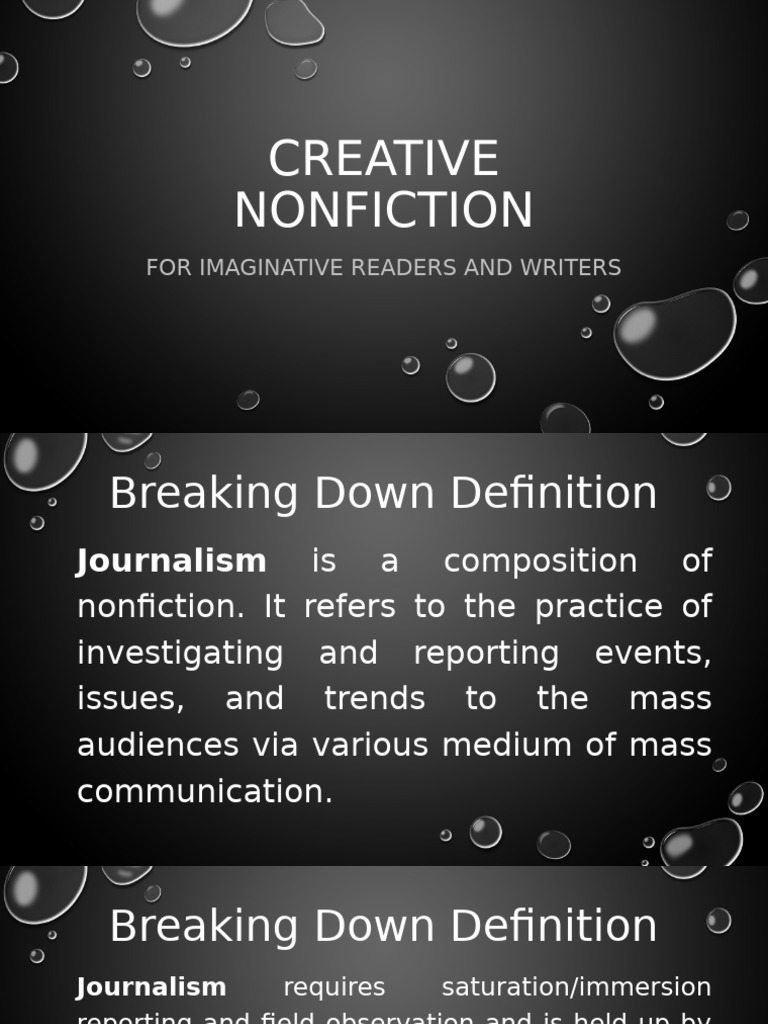 Understanding Literary Journalism Techniques | PDF | Creative ...