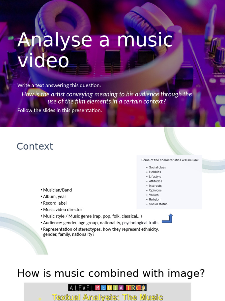 Analyzing Music Video Elements | PDF