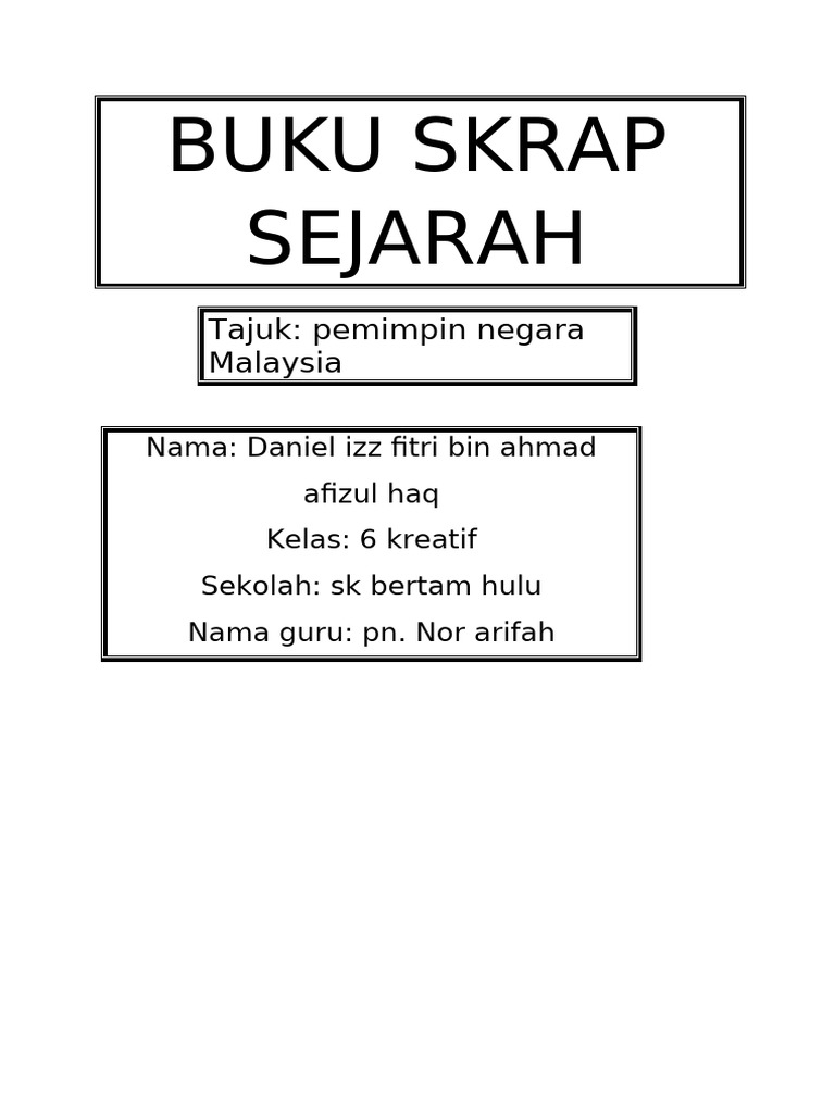 Buku Skrap Sejarah | PDF