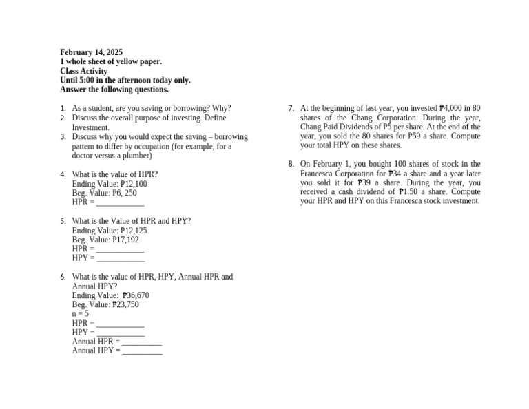 Chapter 1 Exercises | PDF