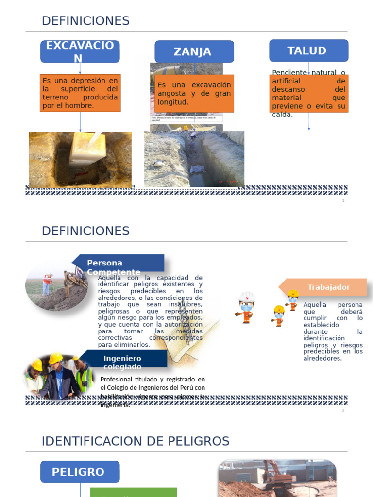 Trabajos en Excavaciones y Zanjas | PDF