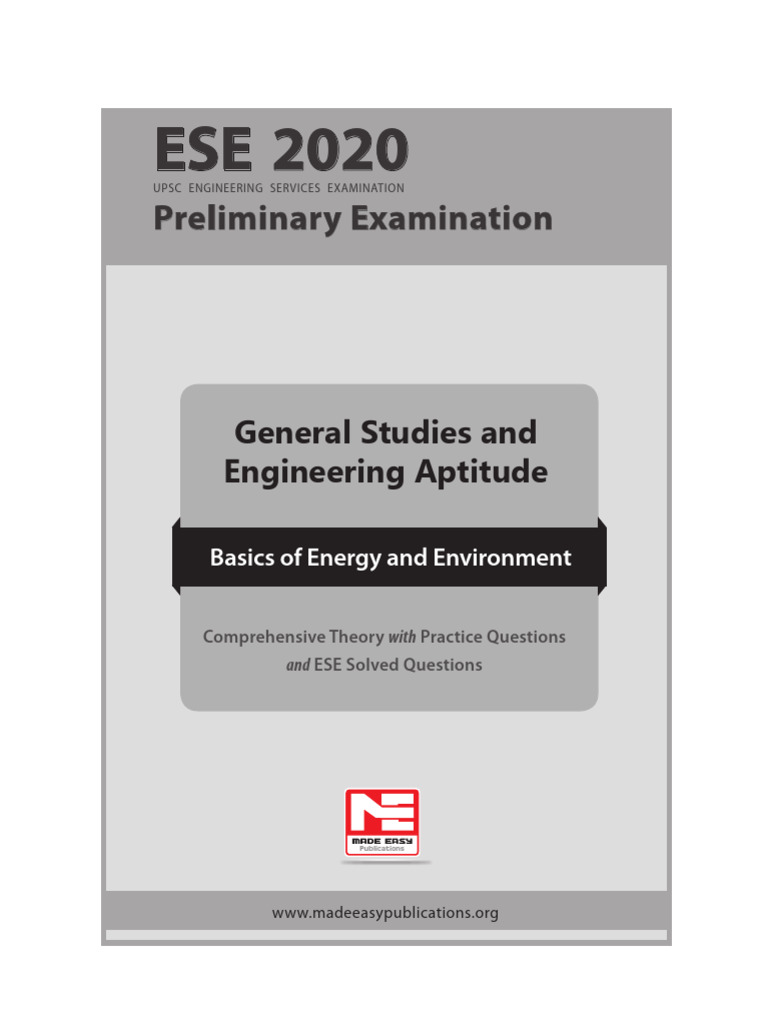 Basics of Energy and Environment 2020 | PDF | Environmental Impact ...