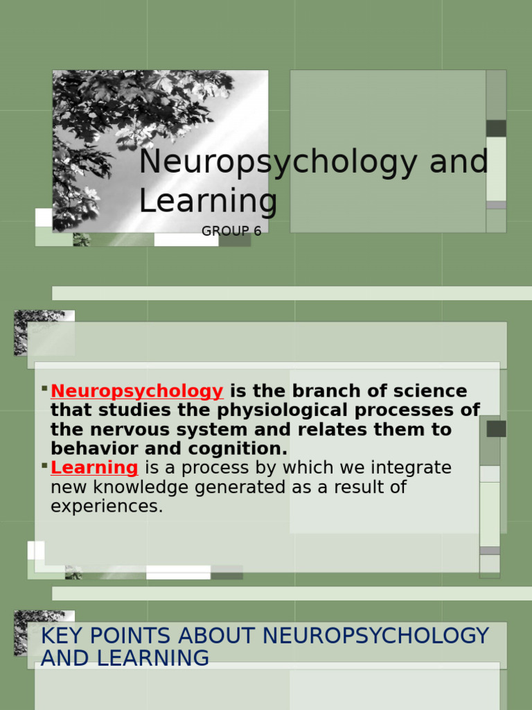 Neuropsychology and Learning Health Education | PDF