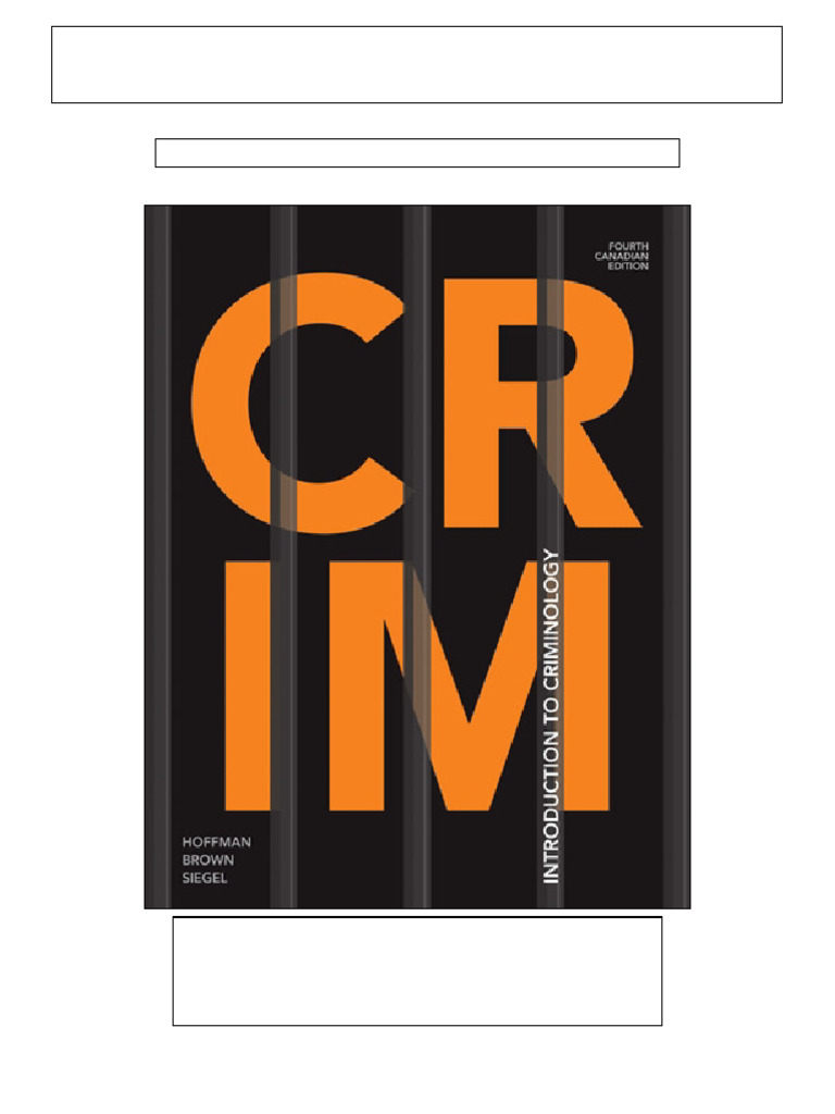 Test Bank For CRIM Introduction To Criminology 4th Edition by Hoffman ...