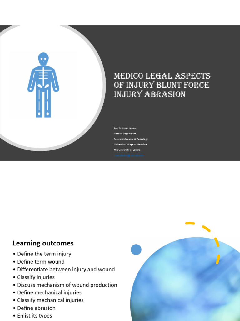 Medico-Legal Aspects of Abrasion | PDF | Wear | Friction