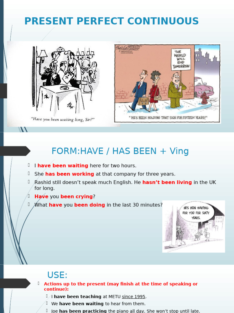 PRESENT PERFECT CONTINUOUS | PDF