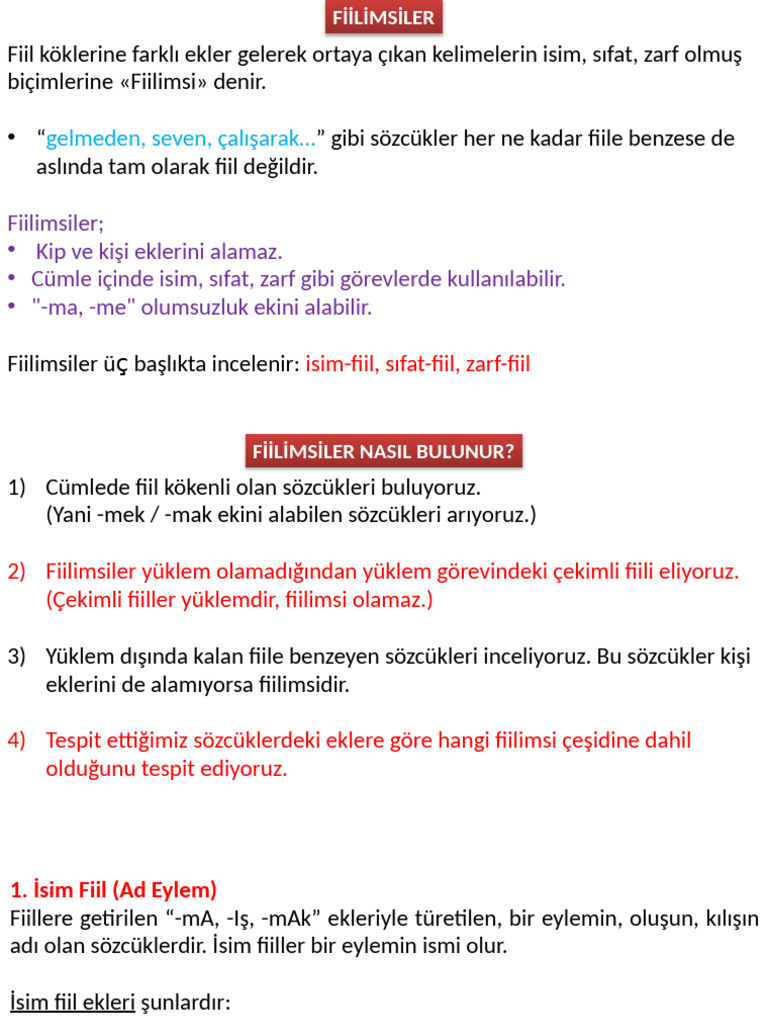 Fiilimsiler Slayt 2021 | PDF