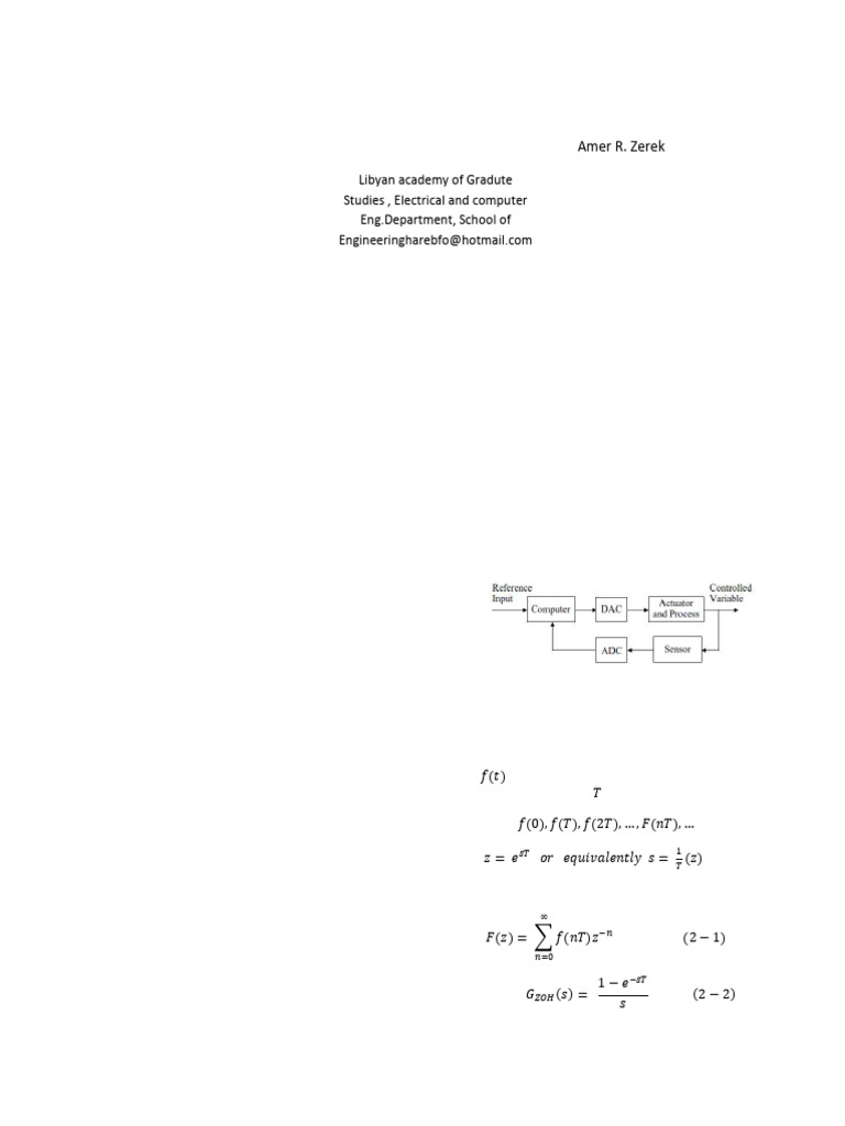 Design of Discrete Time PID Controller | PDF | Control Theory | Analog To Digital Converter