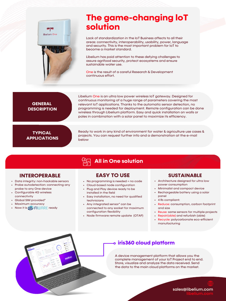 Datasheet Libelium One & Sensors | PDF | Internet Of Things | Computer ...