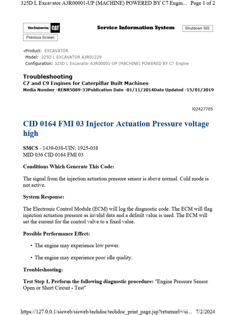325D Habt Troublshooting-1 | PDF