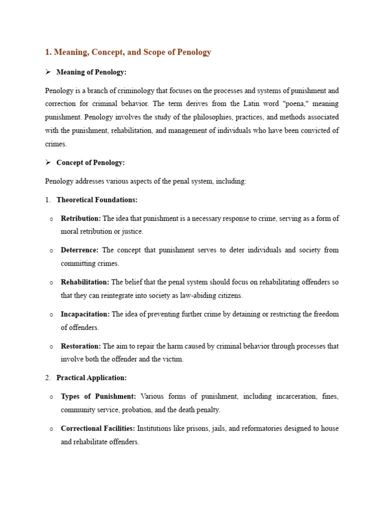Understanding Penology and Punishment | PDF | Punishments | Crimes