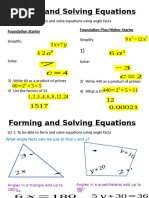Equations Angles Perimeter PDF | PDF | Rectangle | Triangle