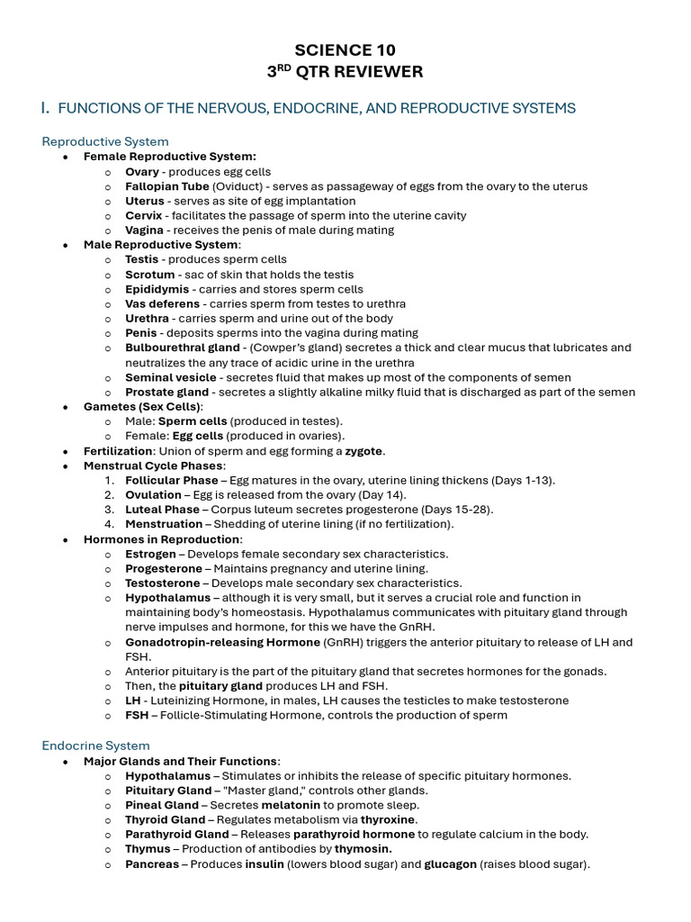 Sci10 3RD QTR Reviewer | PDF | Rna | Dna