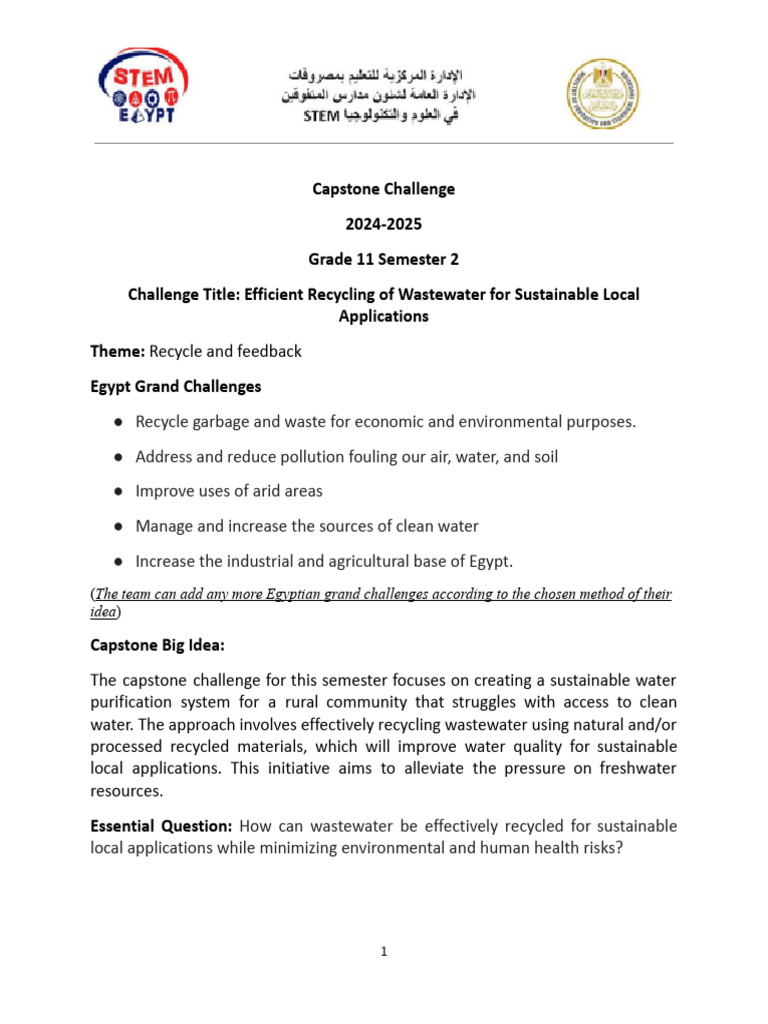 Efficient Wastewater Recycling Prototype | PDF | Recycling | Water