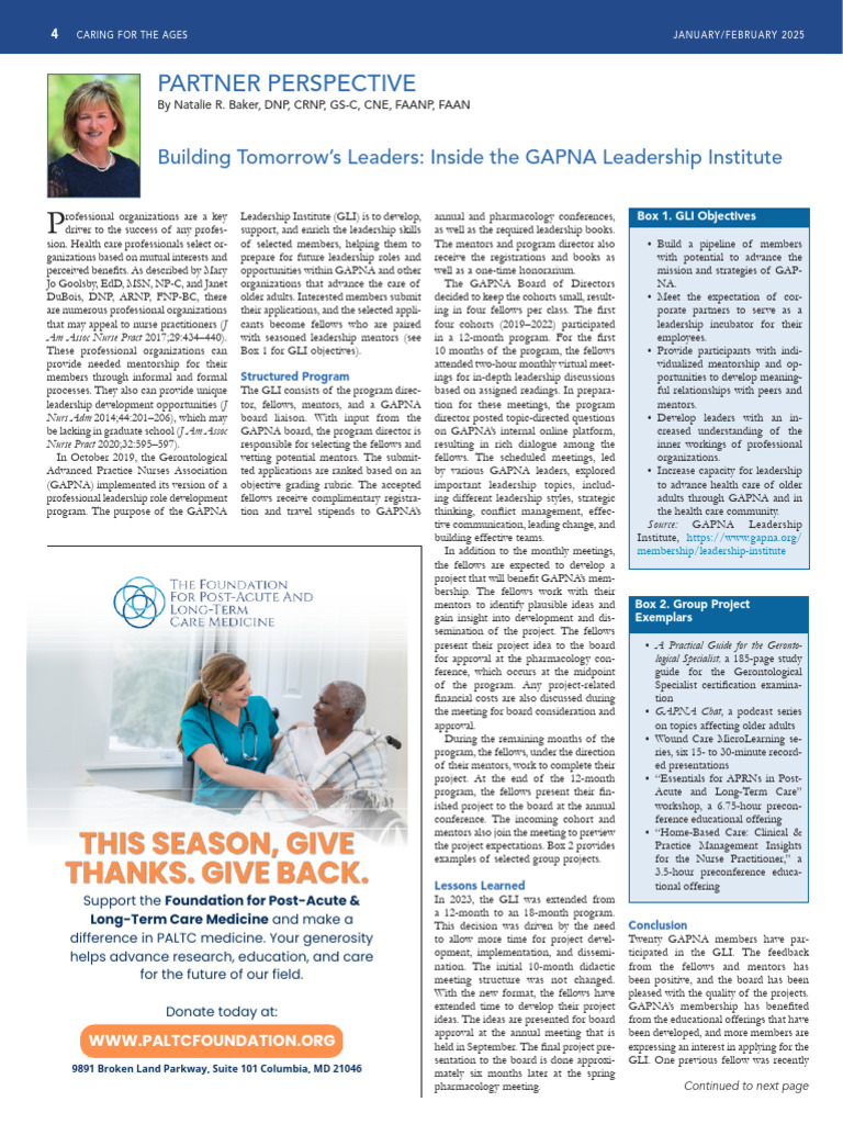 Building Tomorrows Leaders Inside The GAPNA Leadership Institute | PDF ...