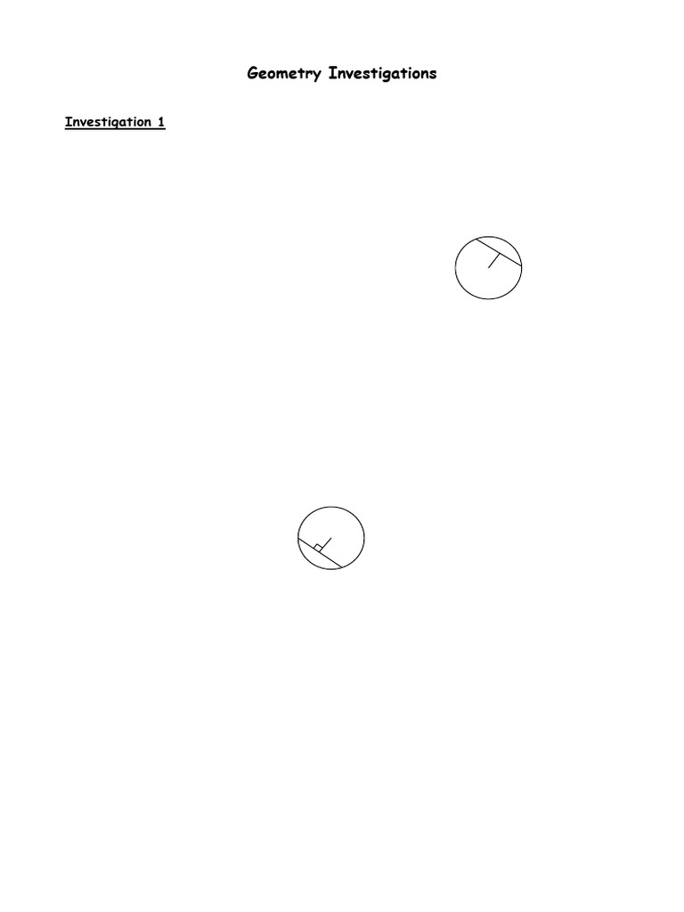 Circle Theorem Investigations | PDF | Circle | Euclidean Geometry