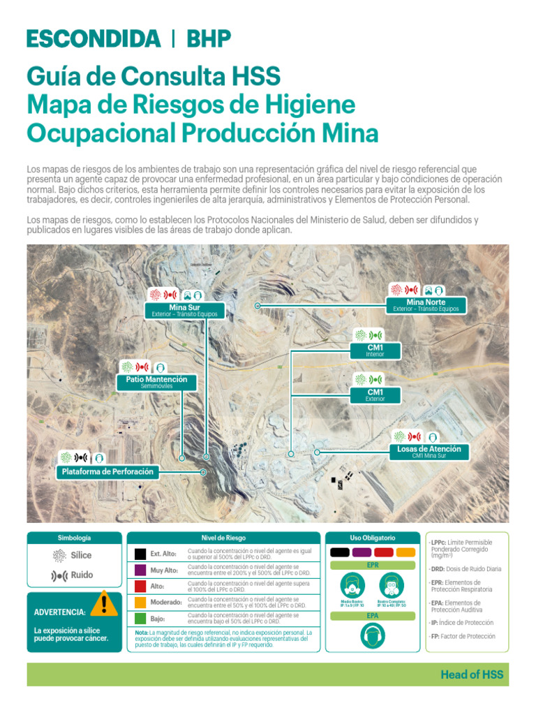 Mapas de Riesgos de Higiene Ocupacional - Produccion Mina | PDF | ruido | Especialidades Medicas