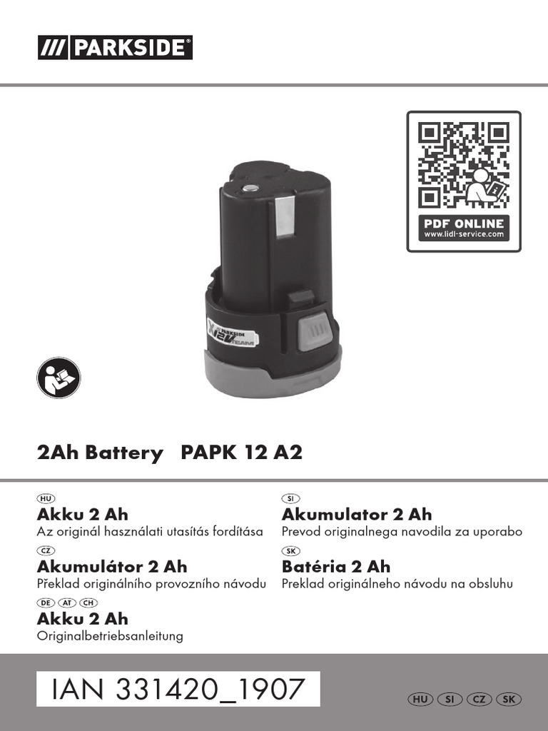 2ah Battery PAPK 12 A2: Akumulator 2 Ah Akku 2 Ah | PDF