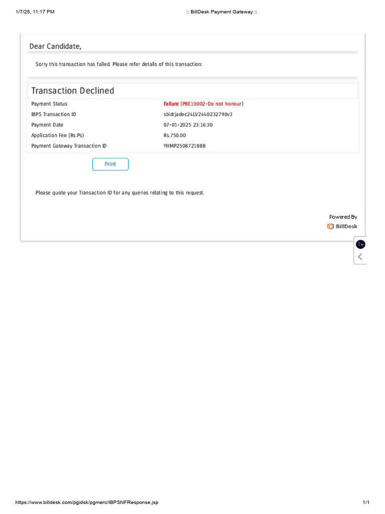 __ BillDesk Payment Gateway __ | PDF