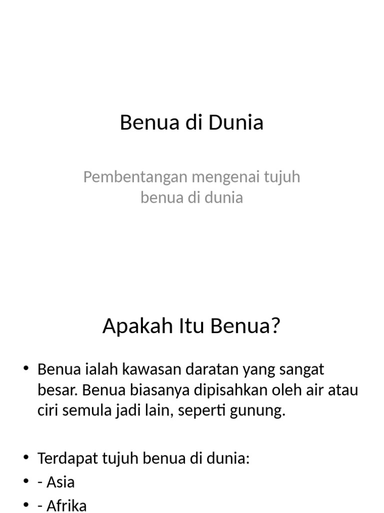 Benua Di Dunia | PDF