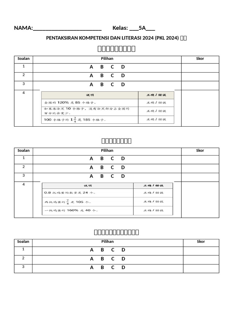 PKL MT Tahun 5 | PDF