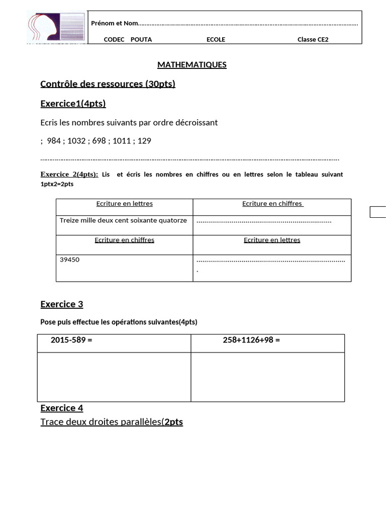 math ce2 | PDF | Unité de mesure | Quantité