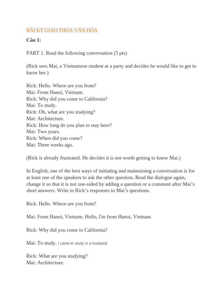 Vietnamese Nonverbal Communication Tips | PDF | Nonverbal Communication ...