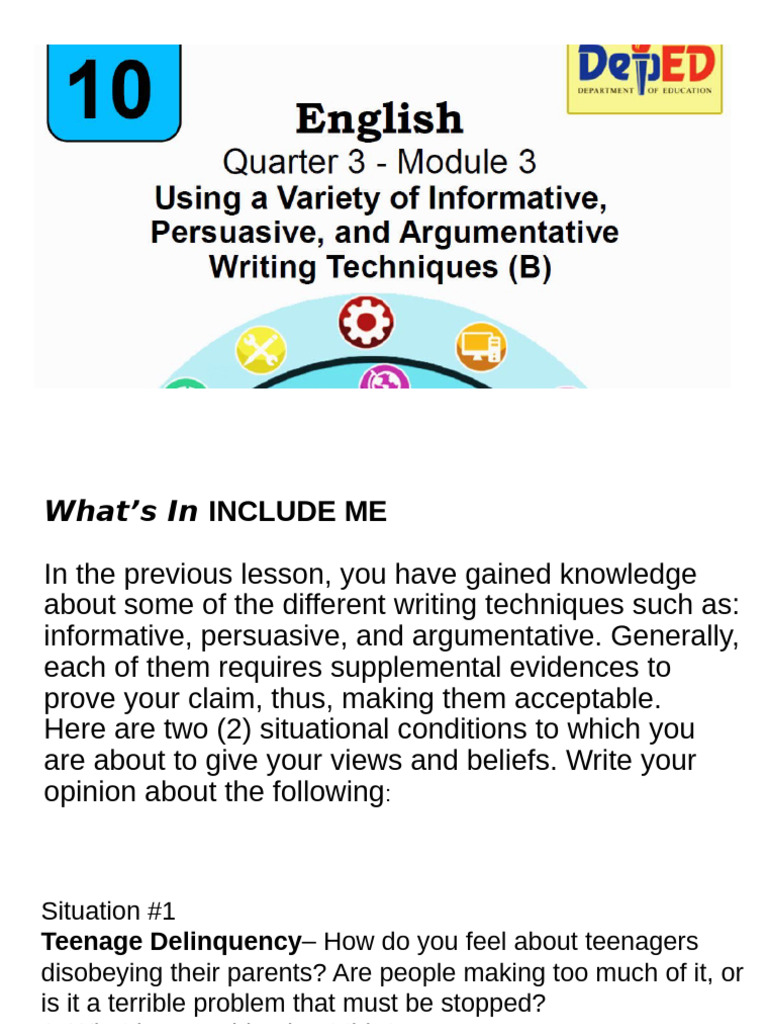 Eng PPT Module 3 New 2025 | PDF | Essays | Sibling