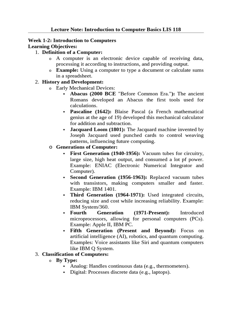 Computer Basics Overview | PDF | Operating System | Computer File