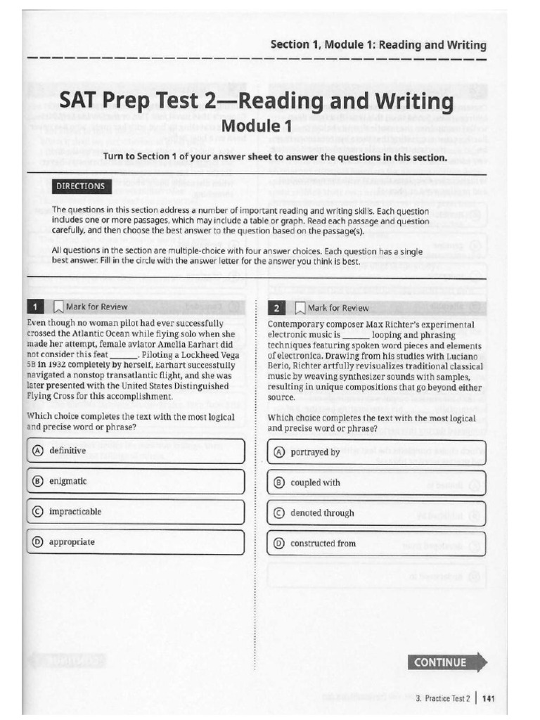 SAT TEST 1 | PDF