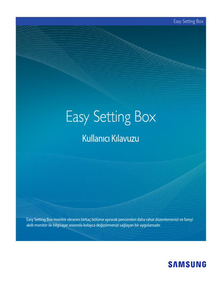 Easy_Setting_Box_UM_TUR | PDF