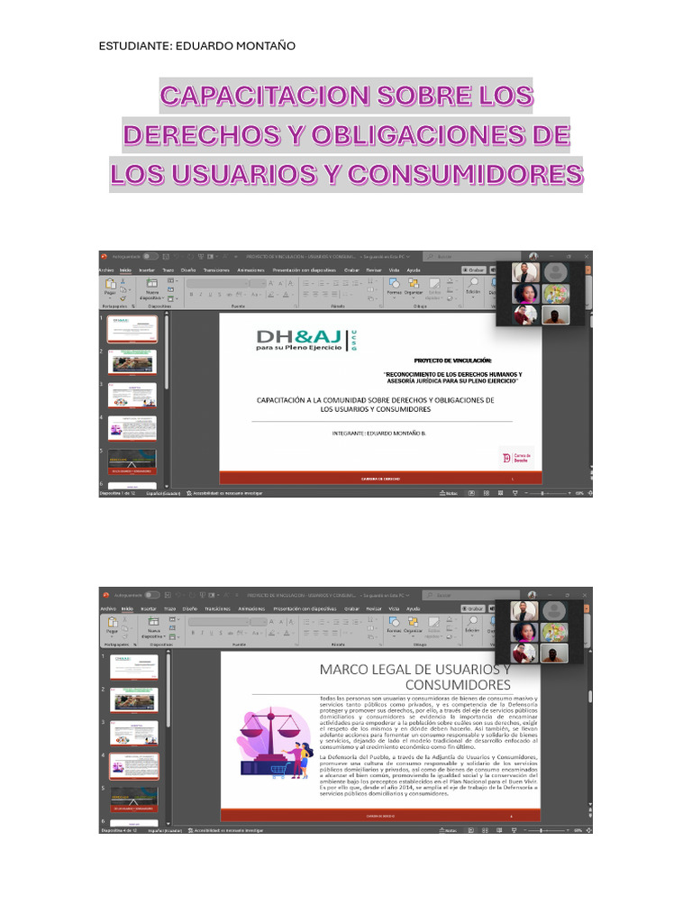CAPACITACION SOBRE LOS DERECHOS Y OBLIGACIONES DE LOS USUARIOS Y ... CAPACITACION SOBRE LOS DERECHOS Y OBLIGACIONES DE LOS USUARIOS Y ...