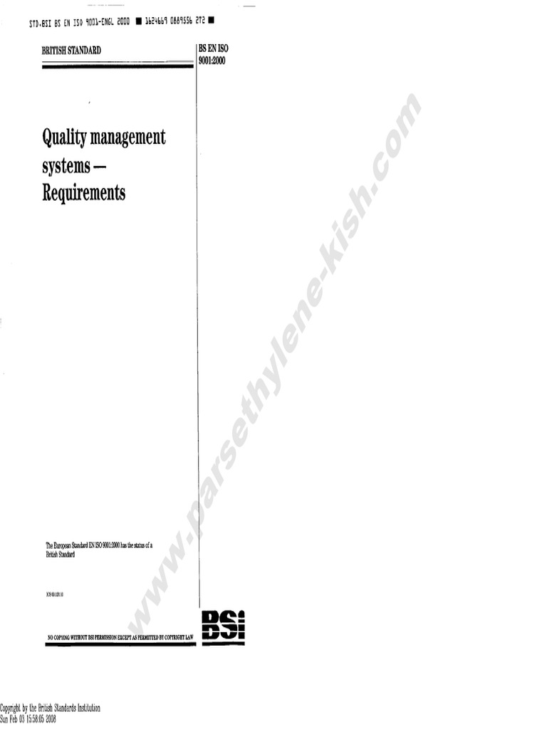 BS EN ISO 9001-2000 | PDF