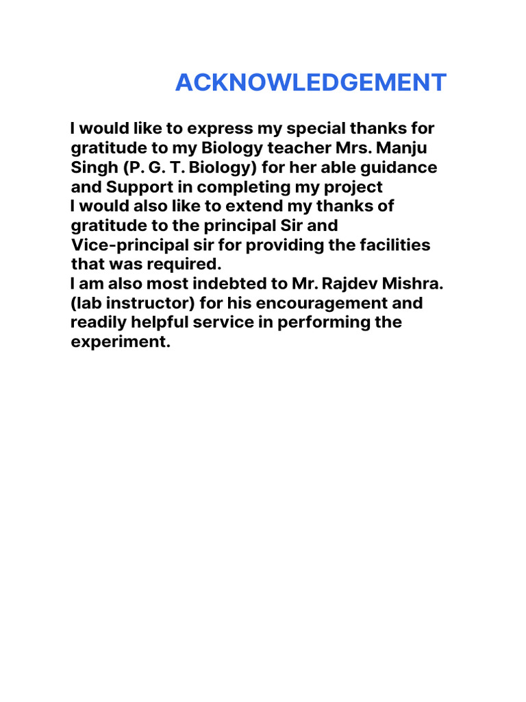 Acknowledgement | PDF