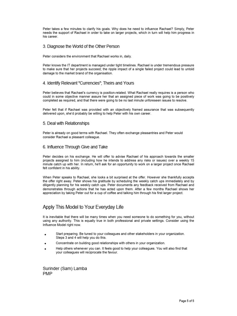 + Influencing - Without - Authority - Surinder - Lamba - 5 | PDF ...