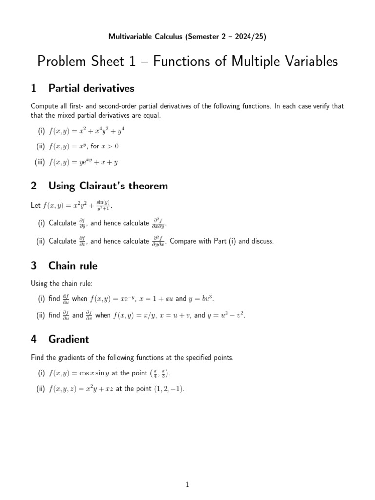 Problem Set 1 | PDF
