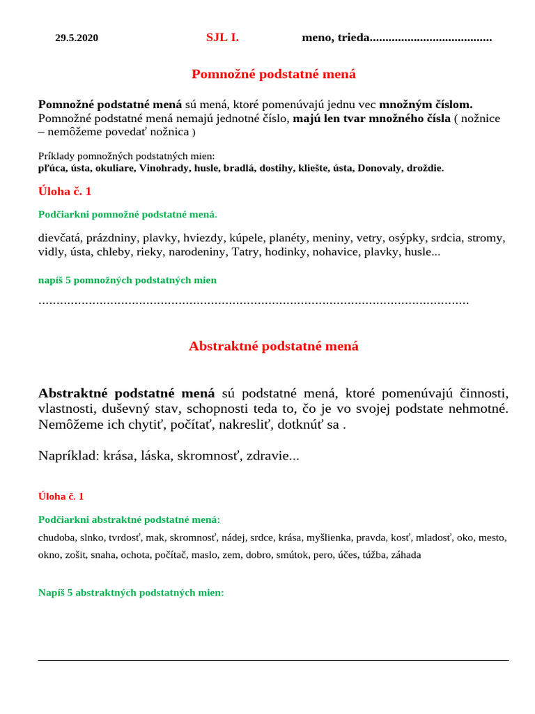 Slovensky Jazyk A Literatura (1.roc) | PDF