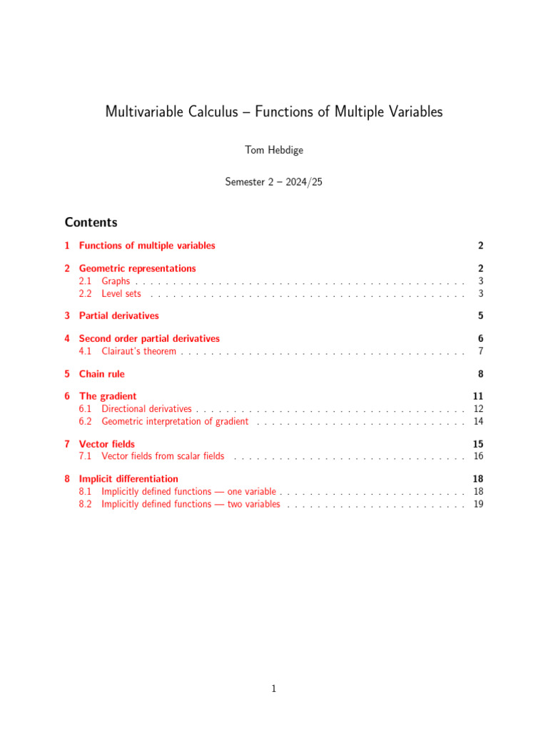 partial_derivatives | PDF | Function (Mathematics) | Gradient